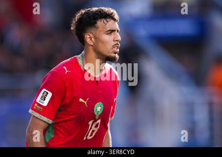 Chadi Riad (Morocco) Looks on during the FIFA World Cup 2026 Group C ...