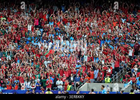 HOUSTON - Portugal supporters during the 2026 World Cup at NRG Stadium ...