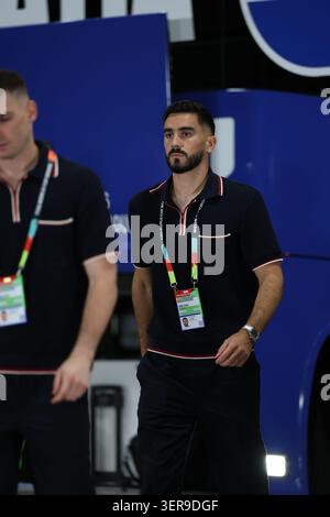 Josip Sutalo of Croatia arrives before the FIFA World Cup Group L match ...