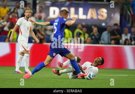 L. to R. Jude Bellingham (England), Mario Pasalic Arlington, June 17 ...