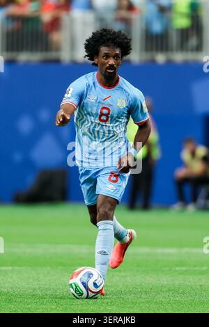 Samuel Moutoussamy of Congo DR runs with the ball during a FIFA Men’s ...