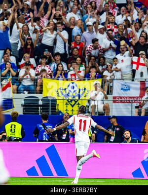 England forward Marcus Rashford (11) during the England v Croatia FIFA ...