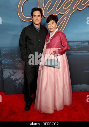 Raymond Lee and Camilla Choe arriving to Apple TV’s “Sugar’ Season 2 ...