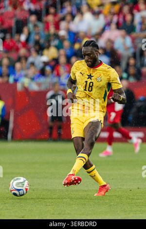 Toronto, Canada - 17 June: Jerome Opoku 18 of Ghana controls the ball ...