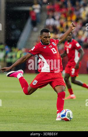 Toronto, Canada - 17 June: Jiovany Ramos 13 of Panama controls the ball ...