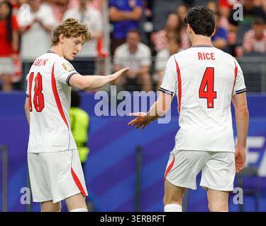 June 17, 2026: England midfielder Declan Rice (4) dribbles the ball ...