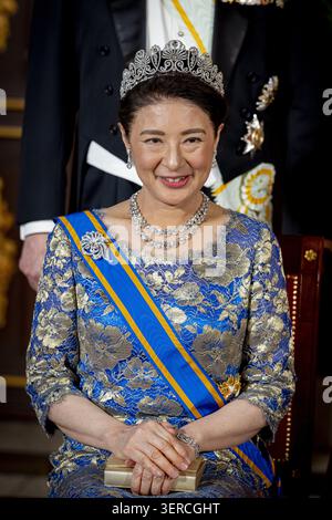 AMSTERDAM - Empress Masako during the state banquet at the Royal Palace ...