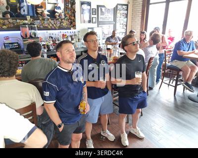 Scotland supporters watching the England and Croatia game at Dillon's ...