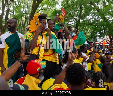 Toronto, Canada. 17 June, 2026. Ghana's FIFA 2026 World Cup fans sing ...