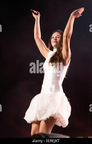 Francesca Michelin performs live during Kiss kiss way in Baia Domizia ...
