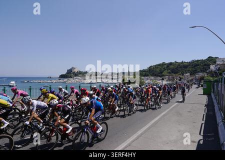 The pack rides during Stage 5 of the Giro Next Generation from Bacoli ...