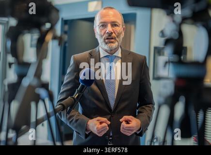 18 June 2026, Belgium, Brüssel: Manfred Weber (CSU), Chair of the EPP ...