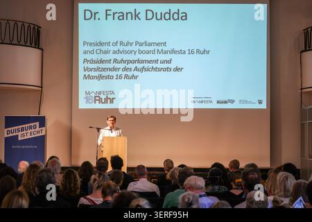 Duisburg, Germany. 18th June, 2026. A visitor to the ·Manifesta 16 Ruhr ...