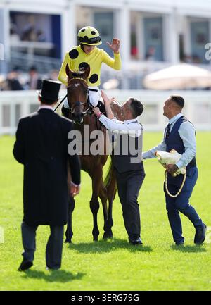 Jockey Zac Lloyd after winning the Britannia Stakes aboard Moonfall on ...