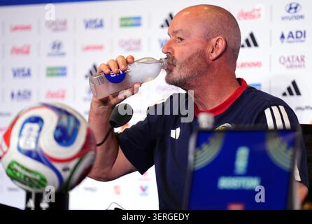 Scotland manager Steve Clarke during a press conference at the Boston ...