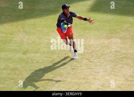 Jiri Lehecka of Czech Republic in action against Rinky Hijikata of ...