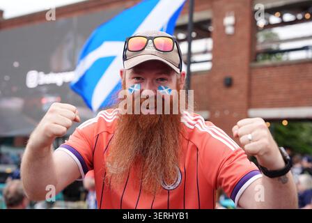 Scotland fans in Boston ahead of the FIFA World Cup Group C match ...