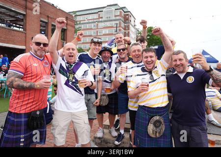 Scotland fans in Boston ahead of the FIFA World Cup Group C match ...