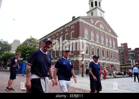 Scotland fans in Boston ahead of the FIFA World Cup Group C match ...
