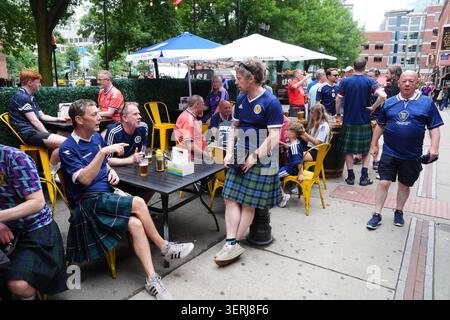 Scotland fans in Boston ahead of the FIFA World Cup Group C match ...