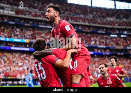 Joao Neves of Portugal celebrates a goal during FIFA World Cup 2026 ...