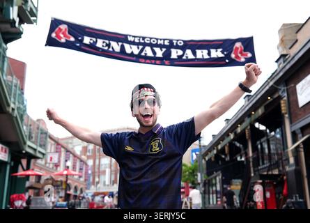 A Scotland fan in Boston ahead of the FIFA World Cup Group C match ...