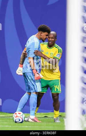 South Africa goalkeeper Ronwen Williams kicks the ball during the World ...