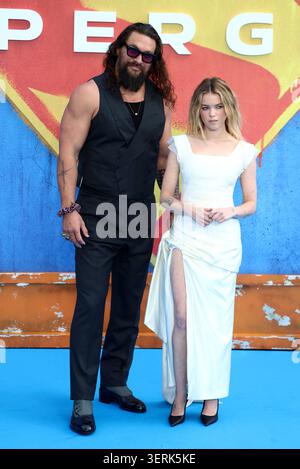 Jason Momoa and Milly Alcock attend the Supergirl UK Sneak Peak Event ...