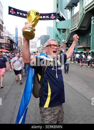 Scotland fans at Fenway Park in Boston ahead of the FIFA World Cup ...