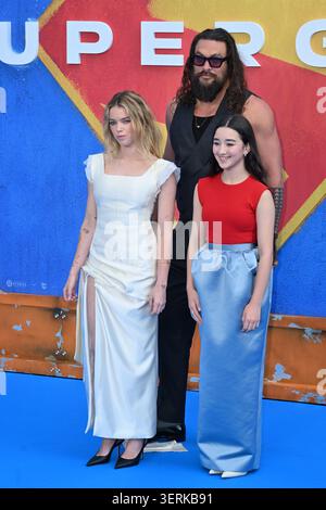 Milly Alcock, Jason Momoa and Eve Ridley attend the 'Supergirl' UK ...