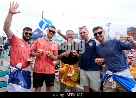 Scotland fans in Boston ahead of the FIFA World Cup Group C match ...