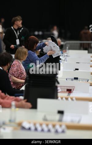 Votes are counted for the Aberdeen South by-election at P&J Live in ...
