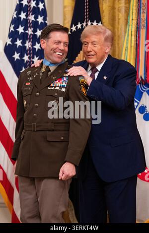 President Donald Trump awards Major Nicholas Dockery the Medal of Honor ...