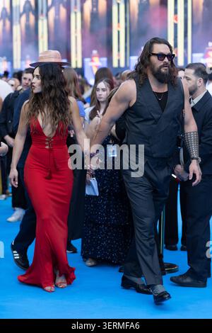 Jason Momoa and Adria Arjona attend the Supergirl UK Sneak Peak Event ...