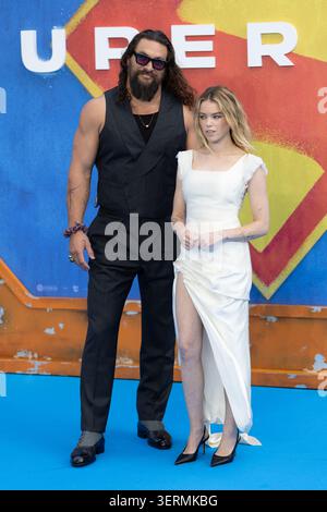 Jason Momoa and Milly Alcock attend the 'Supergirl' UK Sneak Peek Fan ...