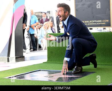 Soccer Player David Beckham is honored with A Star On The Hollywood ...