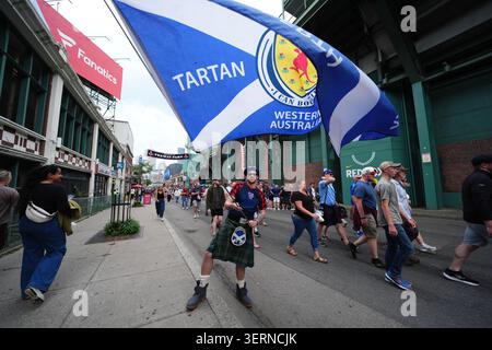 A Scotland fan in Boston ahead of the FIFA World Cup Group C match ...