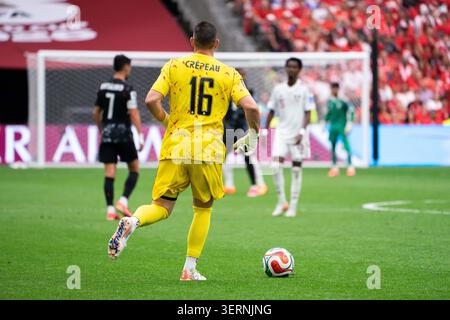 VANCOUVER, CANADA - JUNE 18: Maxime Crepeau of Canada in action during ...