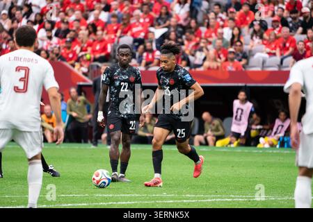 VANCOUVER, CANADA - JUNE 18: Nathan Saliba of Canada during warmups ...