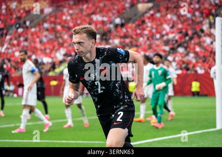 VANCOUVER, CANADA - JUNE 18: Alistair Johnston of Canada in action ...