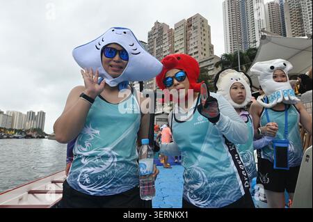 Cosplayers cosplaying Seafood on a dragon boat race in Aberdeen ...