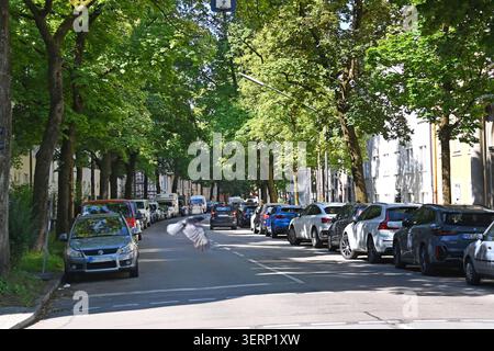 Mauerkircher Street in Munich Bogenhausen. It leads to Herzogpark ...
