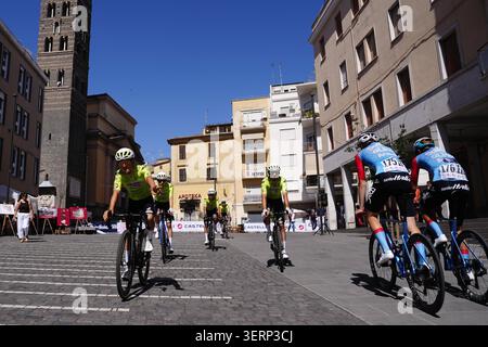 The race during Stage 6 of the Giro Next Gen 2026, from Velletri to ...