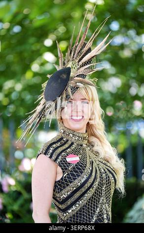 Racegoers arrive for day four of Royal Ascot at Ascot Racecourse ...