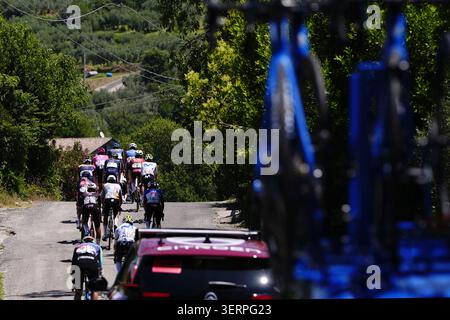 The race during Stage 6 of the Giro Next Gen 2026, from Velletri to ...