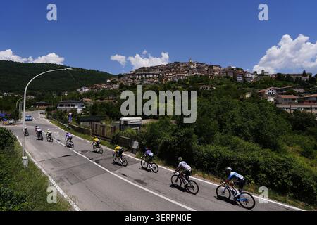 The race during Stage 6 of the Giro Next Gen 2026, from Velletri to ...