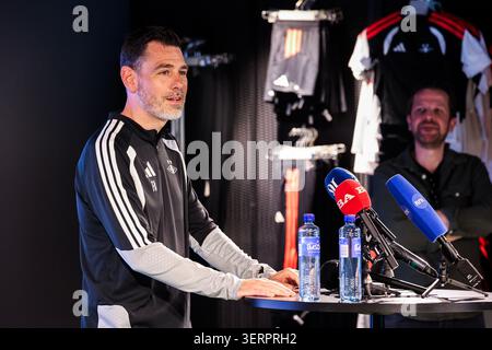 Trondheim 20260619. Freyr Alexandersson meets the press as the new ...