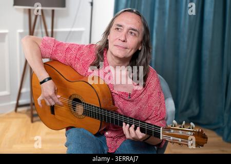 Madrid, Spain. 19th June, 2026. Flamenco singer Vicente Amigo poses ...
