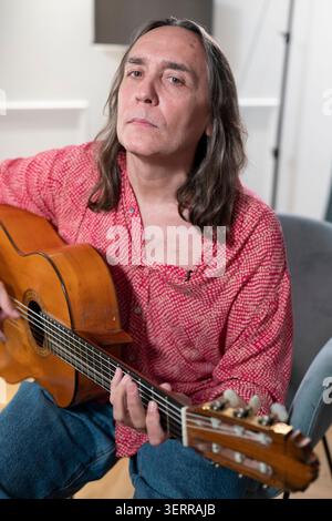 Flamenco singer Vicente Amigo poses during a portrait session at the ...