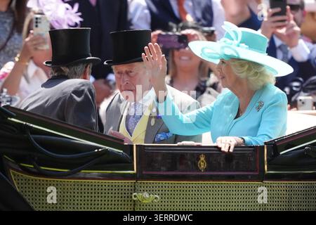 Queen Camilla on day four of Royal Ascot at Ascot Racecourse, Berkshire ...